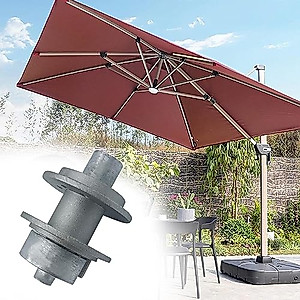 ＫＬＫＣＭＳ Patio Umbrella Accessories Umbrella Replacement Parts Stainless Parasol Adjustable Replace Parts Umbrella Attachment for Patio Table 1 Set Gray