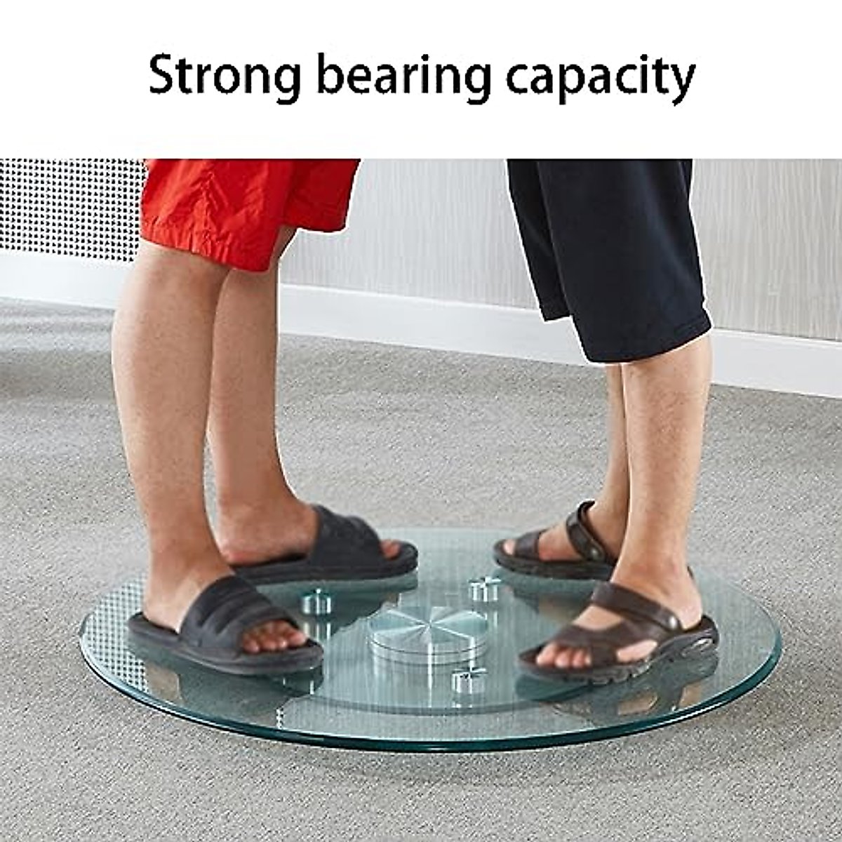 BBAUER Lazy Susan Turntable for Table, Transparent Table Turntable, Round Glass Dining Table Top, for Dining, Restaurant Table and Lazy Susan