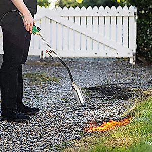 Sondiko Propane Torch Kit, Weed Torch, Heavy Duty Blow Torch with High Output 800,000 BTU, 6.5FT Hose, Flame control valve for Garden Stumps Wood Ice Snow Roofing