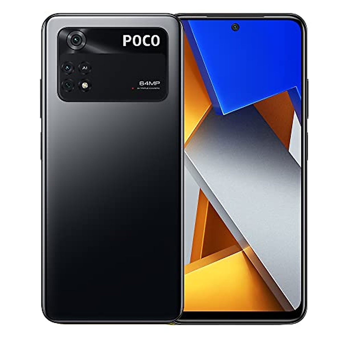 Xiaomi Poco M4 PRO 4G Volte Global Unlocked 128GB + 6GB GSM 6.6in 64 mp Camera (Not Verizon/Boost/Cricket/AT&T/Metro/Tmobile CDMA) + Fast Car Charger Bundle (Power Black)