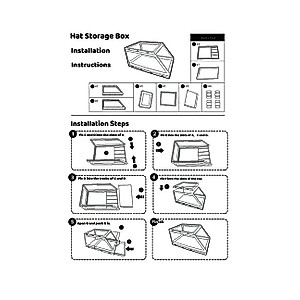 The CapBox 2.0 (2 Pack Clear) Hat Organizer for Baseball Caps, Stackable Sliding Tray Hat Rack & Hat Holder Hat Hanger Cap Storage Container 2 Yr. Warranty Fits 12-17 Caps Sliding Tray & Stopper