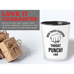 Bubble Hugs Mother's Day Shot Glass 1.5oz - Throat Punch Win - Funny Mama Women Step Mother Daughter Son From Father Lovely Wife Grandma Super Mom Family Birthday