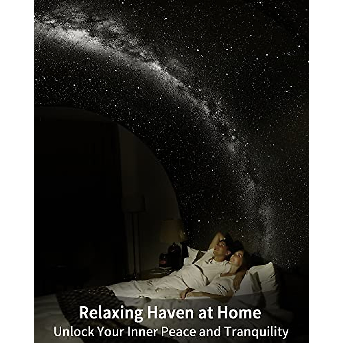 POCOCO Galaxy Projector, Gaming Desk Accessories for PC Setup, Real Planetarium Star Projector with Rechargeable Battery, Birthday Gift Ideas for Men Women Kids, Night Lights for Stress Relief (Black)