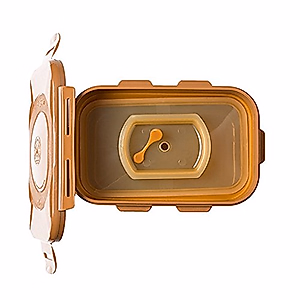 E-Jen Premium Kimchi, Sauerkraut Container Probiotic Fermentation with Inner Vacuum Lid (Earthenware Brown, 0.9 gal/ 3.4L)