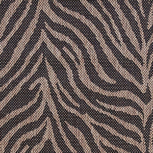 Couristan 1514/0121 Recife Zebra Black/Cocoa Rug, 5-Feet 3-Inch by 7-Feet 6-Inch