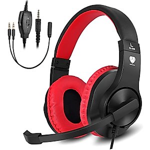 Headset for PS5 Games,PS4,Xbox,PC, Kids Headphones with Mic for School Supplies,Gaming Headphones Wired,Headphones with Microphones,Gaming Headphones for Girls Headset with Mic