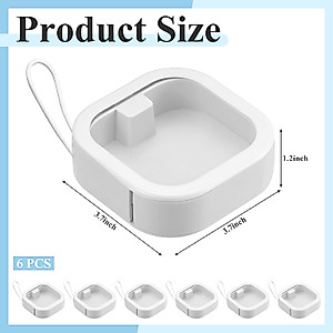 Kathfly 6 Pcs Hair Tie container Qtip Dispenser Organizer Hair Tie holder Travel Portable Qtip Bobby Pin Holder Cotton Swabs Dispenser women Hair Bathroom Storage Accessory(White)