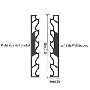 6 Rollers Black Vinyl Roll Holder, Metal Vinyl Rack with Mounting Hardware Wall Mounted, for Transfer Paper Tape, Wallpaper, Window Film, Garage Workshop