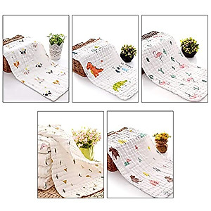 KOROTUS 10 Pack Muslin Burp Cloths for Baby - Ultra-Soft 100% Cotton Baby Washcloths - Large 20'' by 10'' Super Absorbent Spit Up Rags