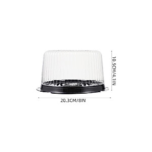 Zerodeko Cake Boxes 10Pcs Cake Carrier Transporter 6 Inch Portable Clear Cake Box With Dome Dessert Keeper Bread Saver Cupcake Container Cheesecake Dome Cake Container Cake Boxes Cupcakes