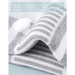 Airacker Athletic Socks Sport Running Calf Socks Performance Cushioned Breathable Crew Socks for Men Women(6 Pairs)