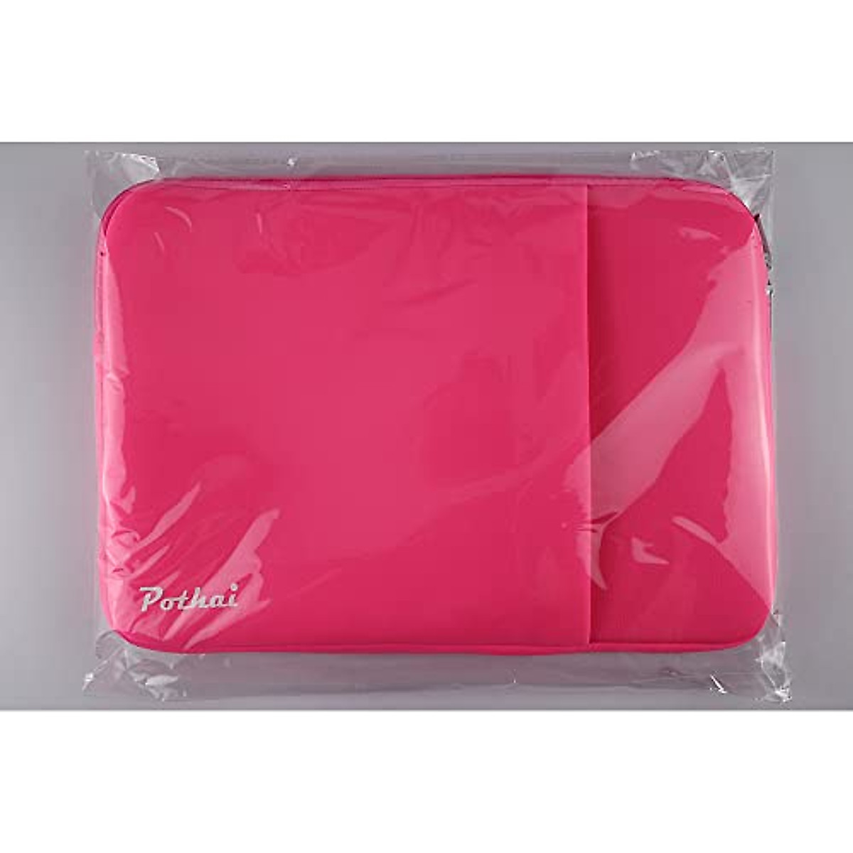 Pothai Laptop Sleeve Bag Compatible with 12.5 13.3 Inch MacBook Pro Air, for 12.5 inch Notebook Computer, Polyester Protective Case Cover with Pocket, (12-12.5 Inch / New 13.3, Rosered)