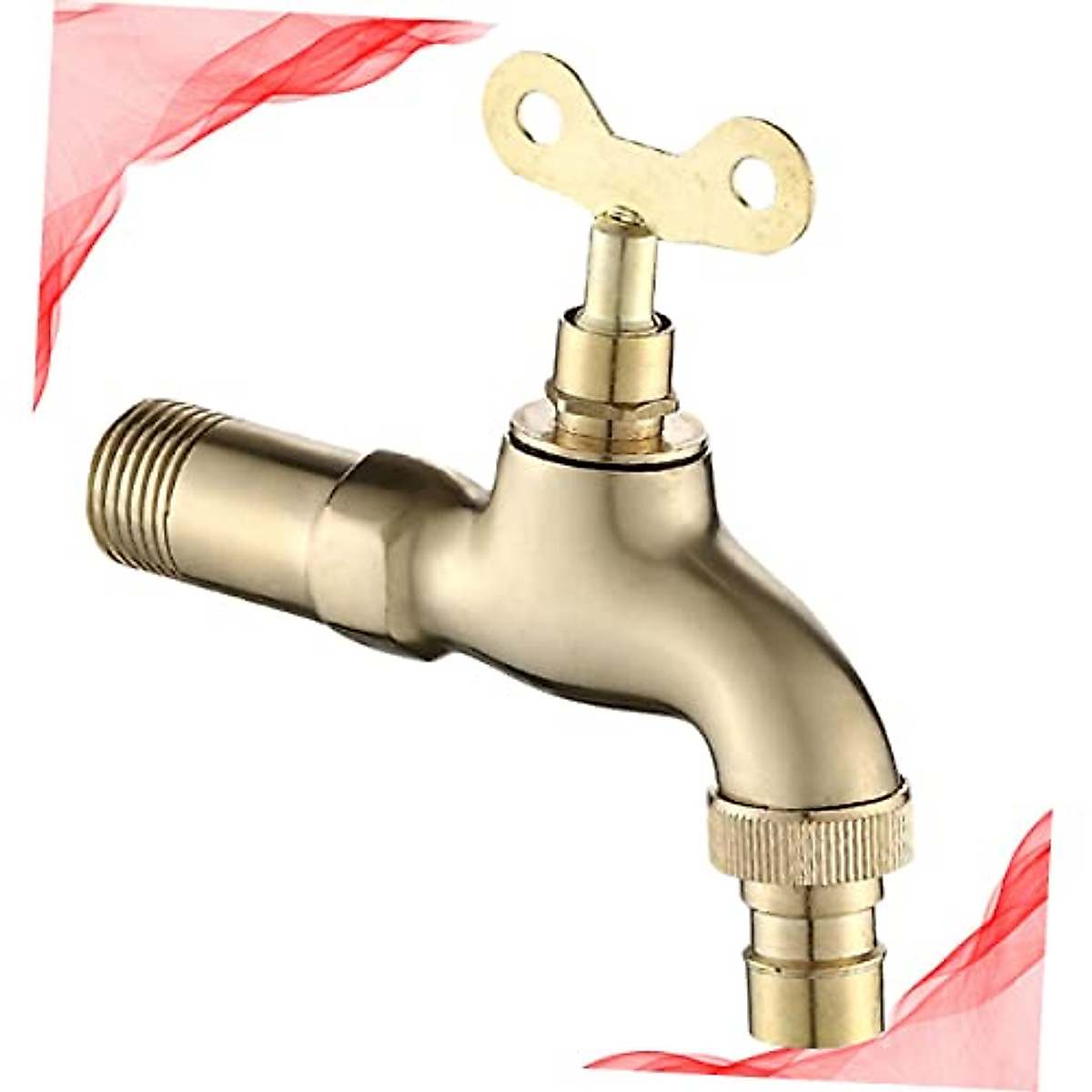 DOITOOL Wall Mount Bathtub Faucet Bathtub Faucet Stainless Steel Faucet Washing Machine Faucet Copper Water Tap Wash Machine Tap Kitchen Water Tap Fall Shut Off Valve Water Dispenser