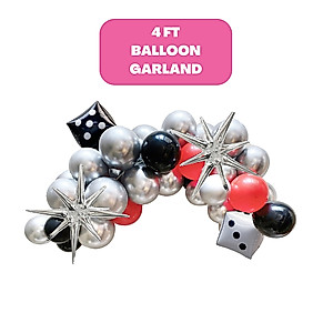 100% LIKED-Lucky In Love Vegas Bachelorette Decorations Balloon Garland and Banner Set, Las Vegas Bach Party, Vegas Bachelorette Party Lucky In Love Bridal Shower Garland