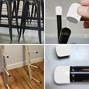 Prescott Plastics Made in USA 1/2" - 0.5" Inch Round Vinyl Plug Insert - Rubber Flexible End Cap for Metal Tubing, Fence, Glide Insert for Pipe Post, FDA Food Grade Quality (Pack of 10)