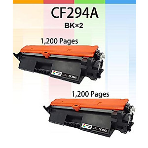 (Pack of 2) Compatible Replacement for HP 94A 294A CF294A Toner Cartridge (2-Black, HP94A) for HP Laser Pro MFP M148dw M148fdw M118dw Printer, Sold by GTS