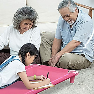 Acrimet Premium Stackable Nap Cot (Stainless Steel Tubes) (Pink Cot - Pink Feet) (1 Unit)