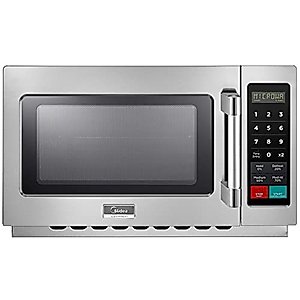 Midea Equipment 1034N1A Countertop Commercial Microwave Oven with Touch Control, 1000W, Stainless Steel, 1.2 CuFt
