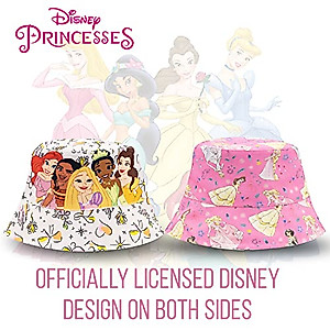 Disney Toddler Bucket Hat for Girls, Baby Girl Bucket Hat, Toddler Bucket Cap with Frozen, Minnie & Princess, Toddler Hat