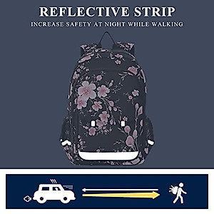 ALAZA Cherry Blossom Sakura Floral Laptop Backpack Purse for Women Men Travel Bag Casual Daypack with Compartment & Multiple Pockets