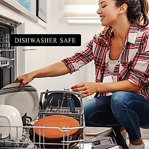 Slivek 5 Pair Reusable Chopsticks Dishwasher Safe, 9.45 inch/24 cm Non-Slip Fiberglass Home/Restaurant Chopsticks, Chinese/Japanese Korean Style Chopsticks (Black)