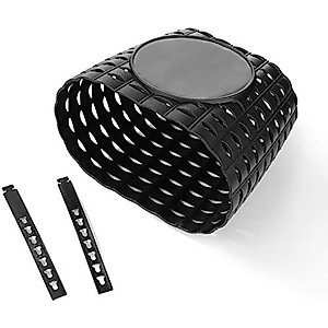 CHILDHOOD Kids Bike Basket with Cute Stickers and Adjustable Straps, Bike Basket for Girls Boys (Black 2)