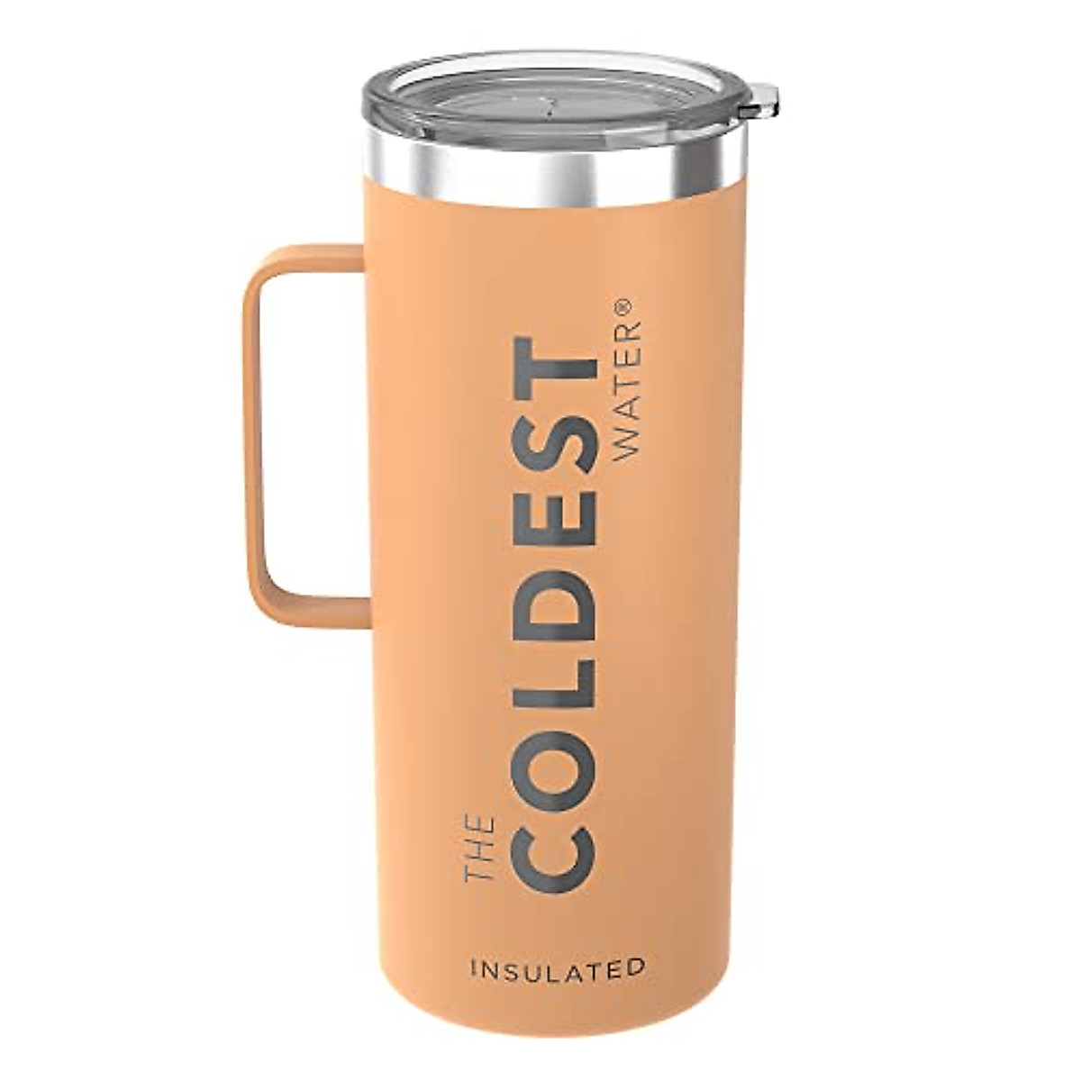 The Coldest Coffee Mug - Stainless Steel Super Insulated Travel Mug for Hot & Cold Drinks, best for tea, lattes, cappuccino Coffee Cup(Peach 32 oz)