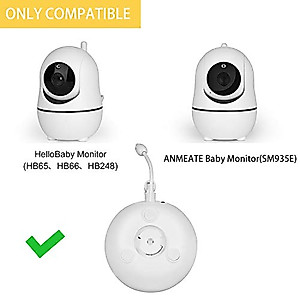 iTODOS Baby Monitor Mount for HelloBaby HB65/HB66/HB248,ANMEATE SM935E Baby Monitor Camera, Versatile Twist Mount Without Tools or Wall Damage --White