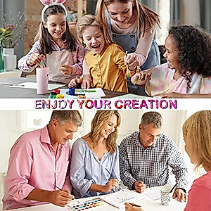 24 Pack Ceramic Tiles for Crafts Coasters with 2 Holder,White Unglazed Ceramic Tiles with Cork Backing Pads, Use with Alcohol Ink or Acrylic Pouring Make Your Own DIY Coasters (Square)