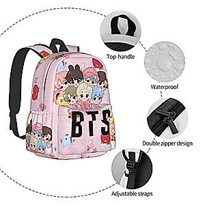 Ybovejuk Travel Backpack Kpop Notebook Laptop Bags For Men Women Weekend Outings Trip Book Bag Hiking Camping Work Fans Gifts - k 6