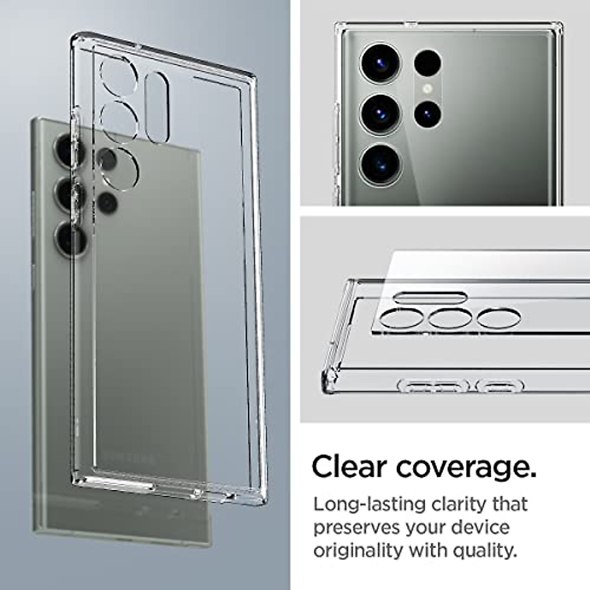 Spigen Ultra Hybrid Designed for Galaxy S23 Ultra Case (2023) - Crystal Clear