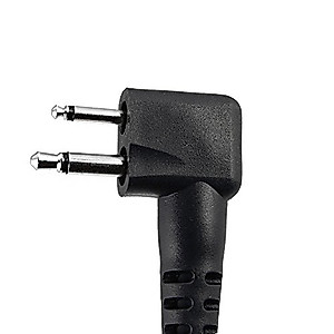 Rugged Radios CC-MOT 2-Pin to 5-Pin Coil Cord Cable for Motorola, HYT, Black Box Radio, and Speedcom Two Way Handheld Radios and Headsets