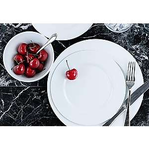 Calypso Basics by Reston Lloyd Melamine Salad Plate, Set of 6, White,72300SET