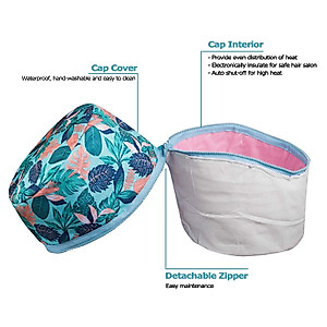 VICARKO Hair Steamer Thermal Heat Cap 𝐄𝐱𝐭𝐞𝐧𝐝𝐞𝐝 𝐂𝐨𝐫𝐝 Deep Conditioning Natural Black Hair Scalp Treatment Spa Hot Head Care Electric for Home Use