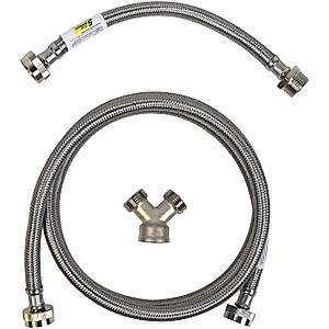 Certified Appliance Accessories STMKIT3 Braided Stainless Steel Steam Dryer Installation Kit, 6ft