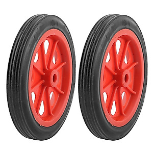 2 Pcs Replaceable Shopping Basket Cart 4.4" Wheels Red Black