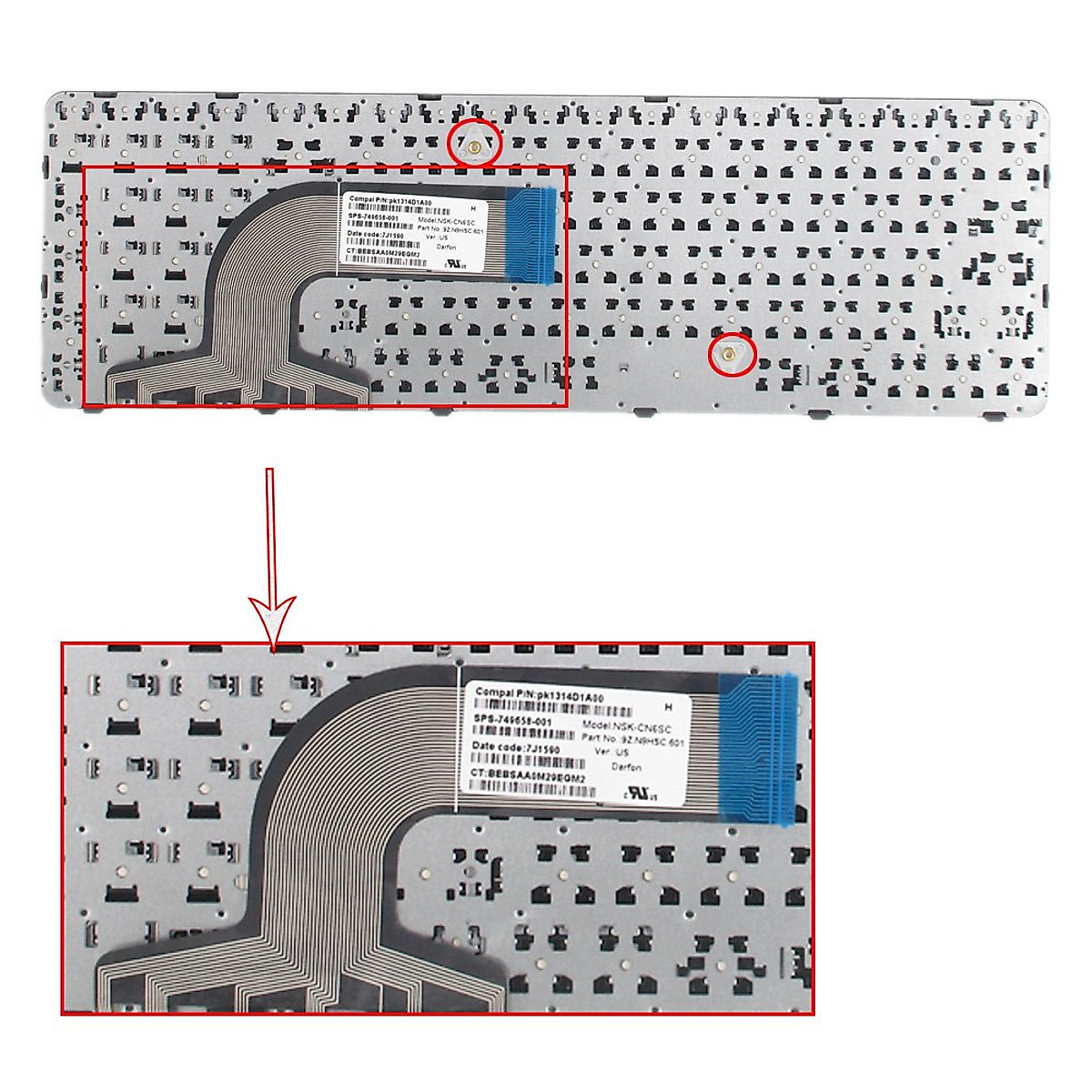 TLBTEK Replacement Keyboard with Frame Compatible with HP Pavilion 15-f 15-g 15-r 15-e 15-f387wm 15-d035dx 15-f233wm 15-f272wm 15-f010wm 15-n290nr 15-e 15-f222wm 15-f271wm US Layout