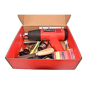 Heat Gun 2000W Fast Heat Heavy Duty Hot Air Gun Adjustable Temperature Control 122~1112℉ (50-600℃) Dual Speed 4 Nozzles for DIY Crafts, Shrinking Tubes, Bending PVC, Stripping Paint from Plusivo