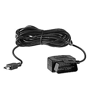 OBD2 OBD Power Cable for Dash Camera, Ssontong OBD to Mini USB OBDII Adapter Hardwire Charger Cable 24 Hours Surveillance and Acc Two Mode with Switch Button(Mini USB Port)