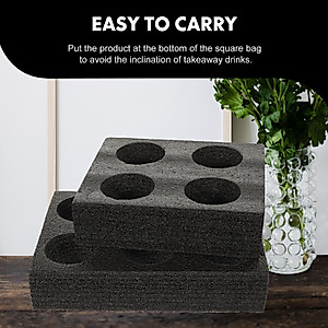 Cabilock 2pcs Pearl Cotton Cup Holder Drink Carrier Tray Cup Foam Holder Cup Carrier Tray Reusable Coffee Cup Carrier Tray car Coffee Cup Holder Drink Carrier for take Foam Stand Commercial