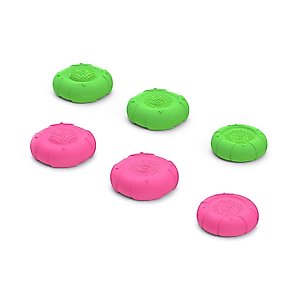 GeekShare Silicone Thumb Grip Caps for Playstation 5 Controller, Thumbsticks Cover Set Compatible with Switch Pro Controller and PS4 PS5 Controller, 3 Pairs / 6 Pcs (Red+Green)