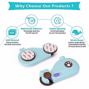 Cabinet Locks for Babies, 2 Pack Cabinet Locks, Child Proof Cabinet latches, 3M Adhesive Child Safety Locks for Doors,Fits Perfectly for Locking Cabinets,Doors, Drawers,Refrigerator,Windows