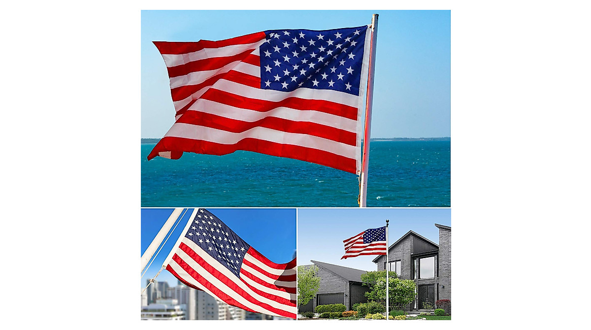 Durable 5x3 Ft American Outdoor Flag - UV Resistant