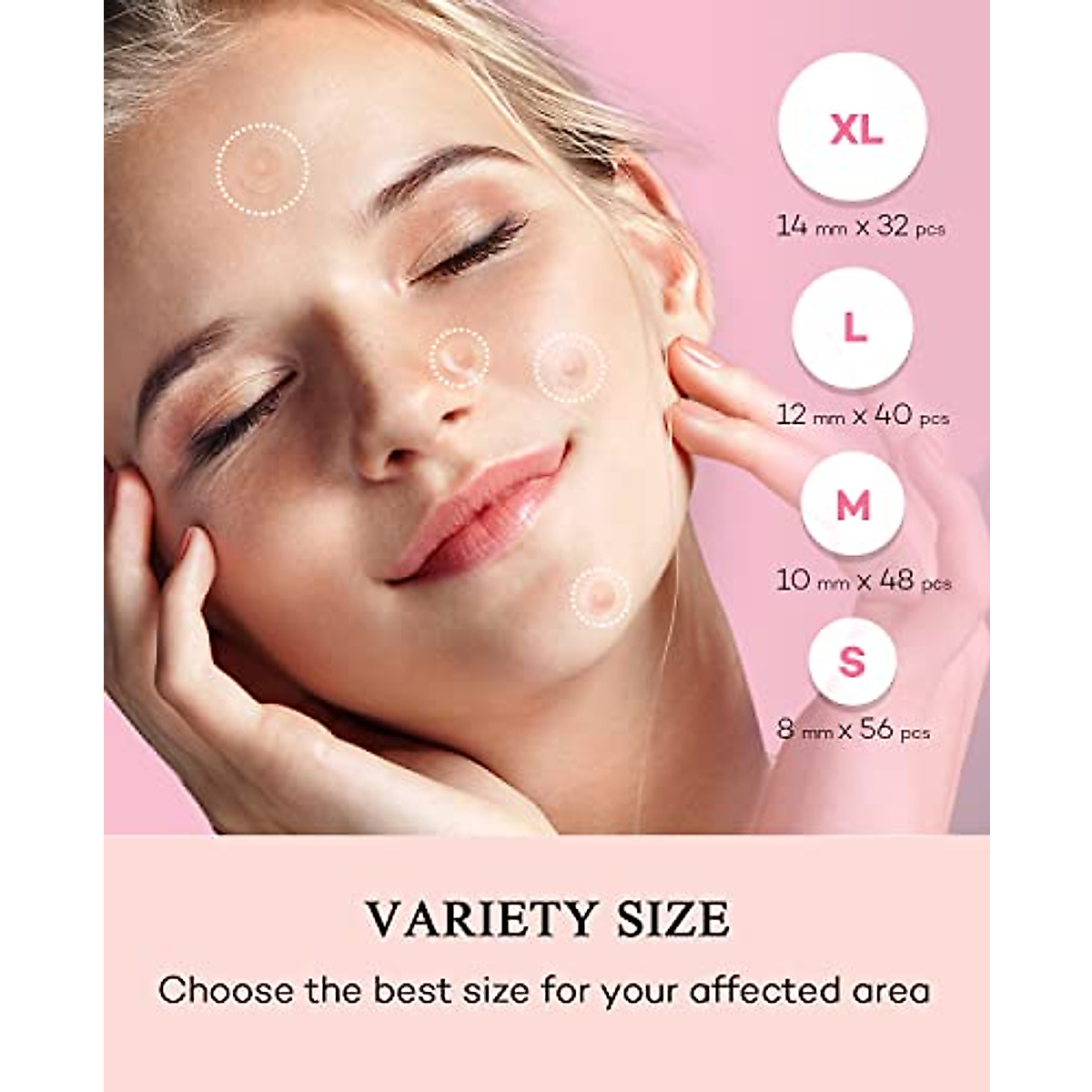 TKTK Pimple Patches Acne Patches For Face 4 Sizes 176 Patches Hydrocolloid Patch Acne Absorbing Zit Patch Easy To Peel, Add Tea Tree & Calendula Oil