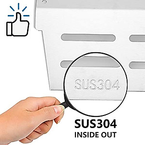 Flavorizer Bars for Weber Genesis, Stainless Steel 65505 Heat Deflectors Replacement for Weber Genesis 300 Series, Genesis E/S-310, 330 (Front-Mounted Control), Weber Genesis Grill Replacement 7622