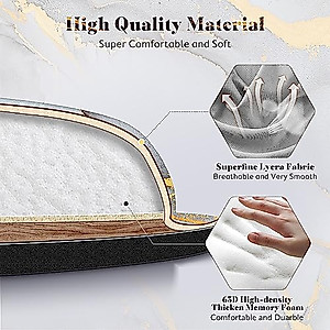 Gimars Upgrade Enlarge Gel Memory Foam Set Keyboard Wrist Rest Pad, Comfortable Ergonomic Design for Easy Typing Pain Relief, Firm Mouse Wrist Cushion Support for Office, Computer, Laptop, Mac