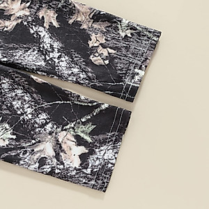 Newborn Baby Boys Hunting Clothes Set Long Sleeve Letters Deer Romper Bodysuit Pants Hat Outfit (70(0-6M), White)