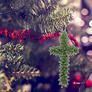 DOITOOL Cross Metal Wire Wreath Frame Set of 2 Easter Cross Wreaths for Front Door DIY Metal Wire Wreath Frames for Easter Day Garden Decorations (15. 7x7 Inch)