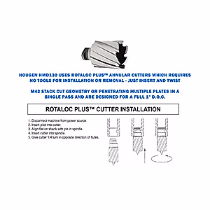 Hougen HMD130 Ultra Low Profile lightweight right angle drill with large capacity. Replaces HMD115 and HMD150