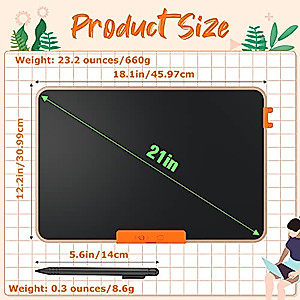 21 Inch LCD Writing Tablet for Kids Erasable Doodle Board Drawing Tablet with Lock Reusable Large Doodle Pad Writing Board with Pen Slots for 3-12 Year Old Kids Adults Home School
